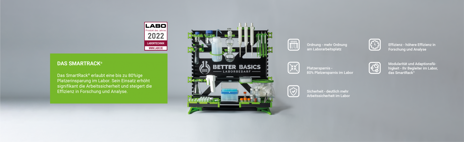 SmartStand and SmartCase laboratory accessories from Better Basics