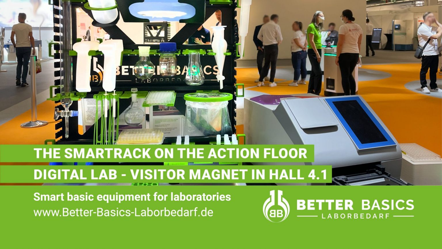 The SmartRack at the "Digital Lab" action area in Hall 4.1 at Achema 2022