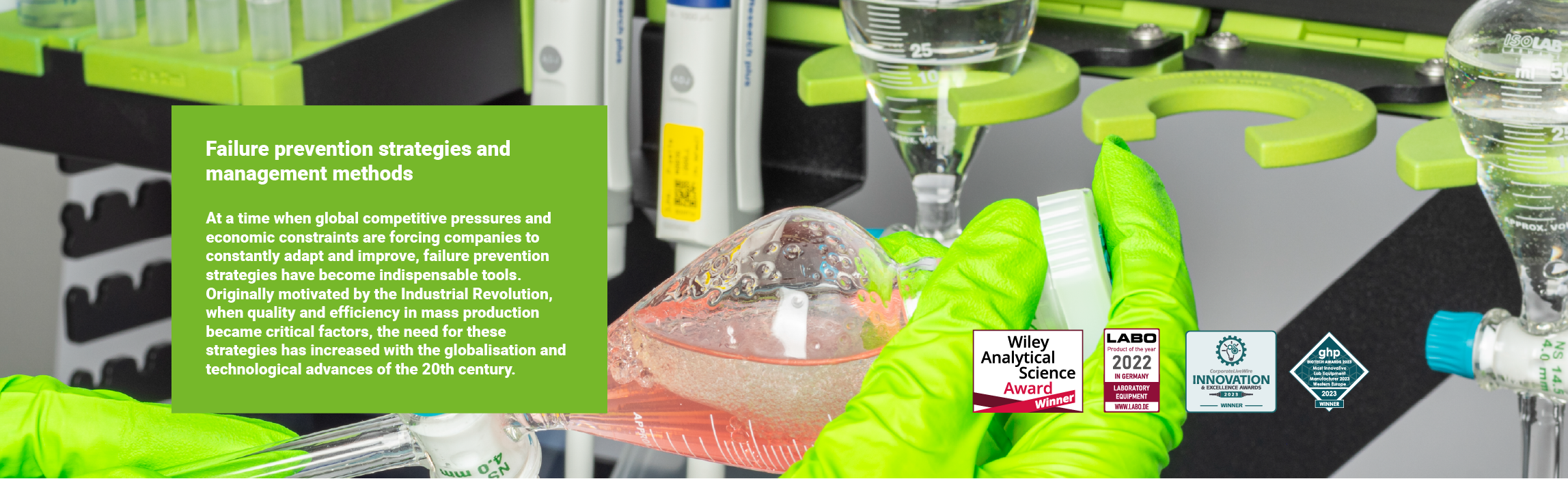 Failure prevention in the laboratory